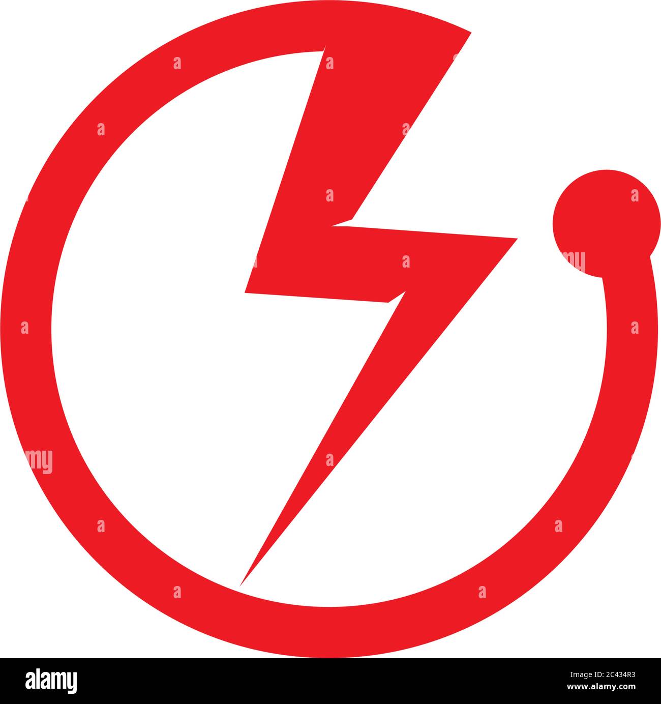 Curved Lightning Logo