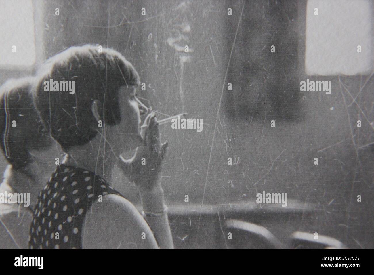 Fine 70s vintage black and white lifestyle photography of a woman ...