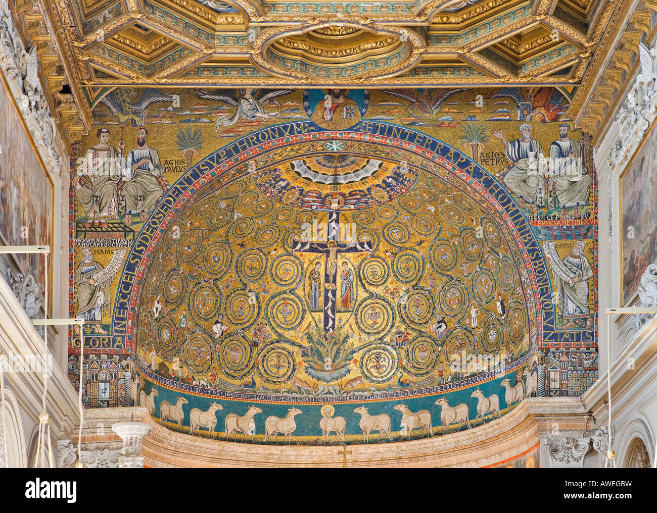 Apse decorated with mosaics dating to the twelfth century in San Stock ...