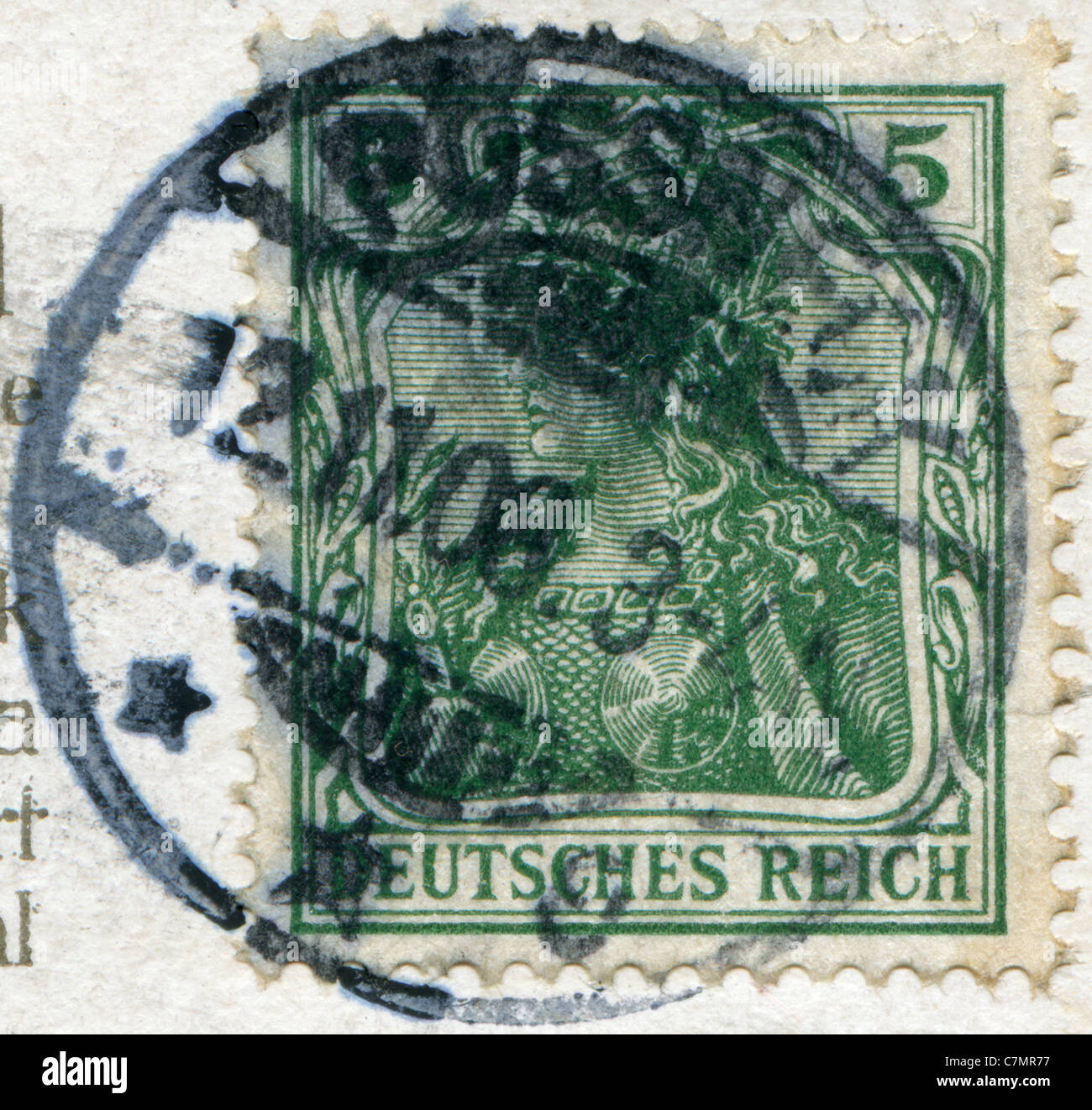 GERMANY - 1905: A stamp printed in the German Empire, is shown Stock ...