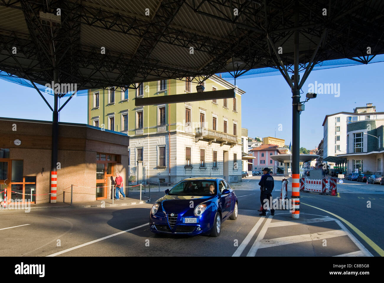 Italian border, Chiasso custom, Canton Ticino, Switzerland Stock Photo ...