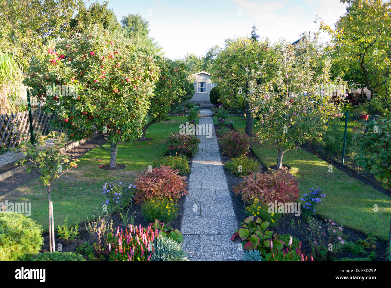 German Allotments or Community gardens Stock Photo - Alamy
