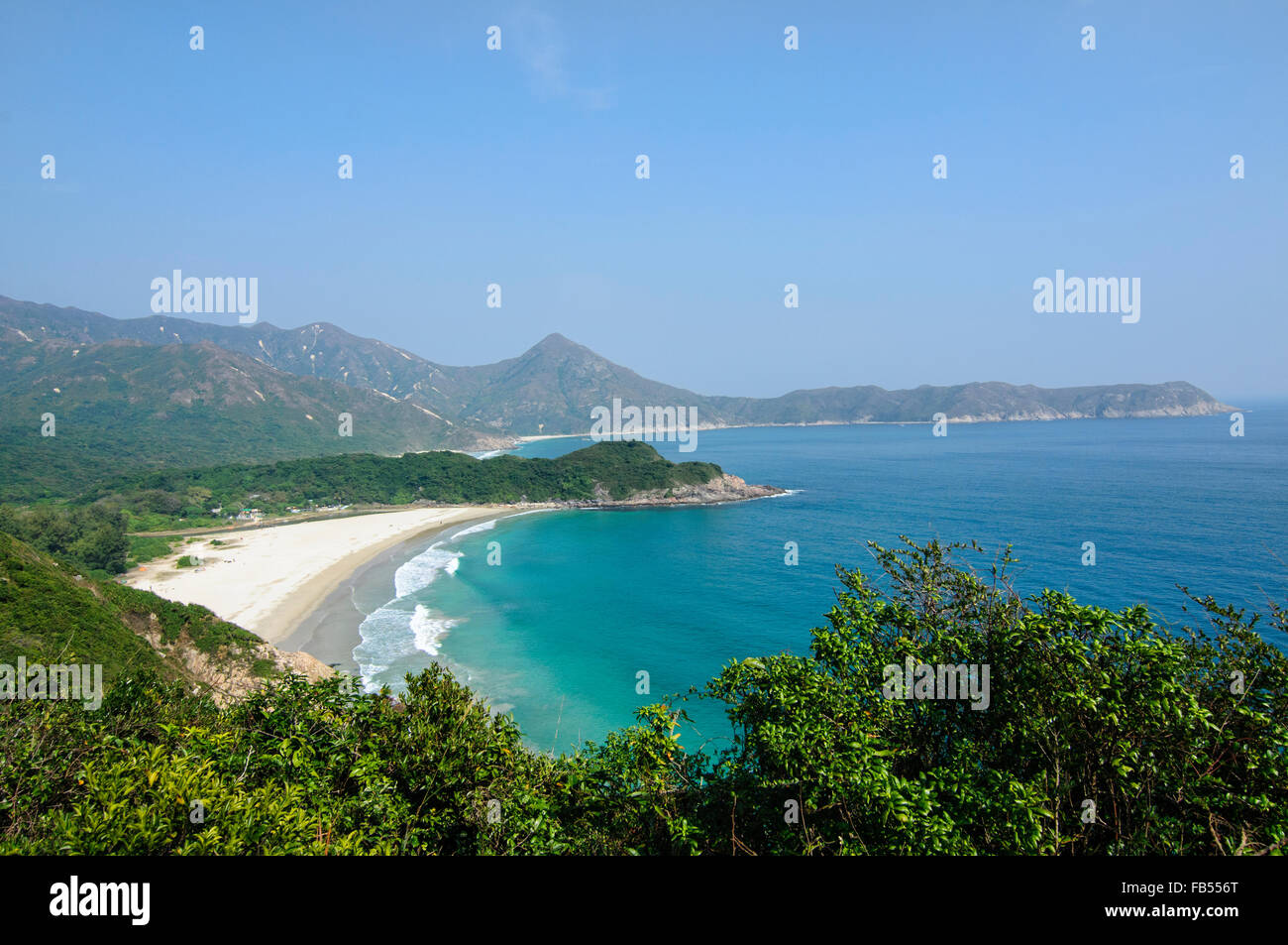 Long Ke Wan beach seen from the MacLehose Trail, Sai Kung, Hong Kong ...