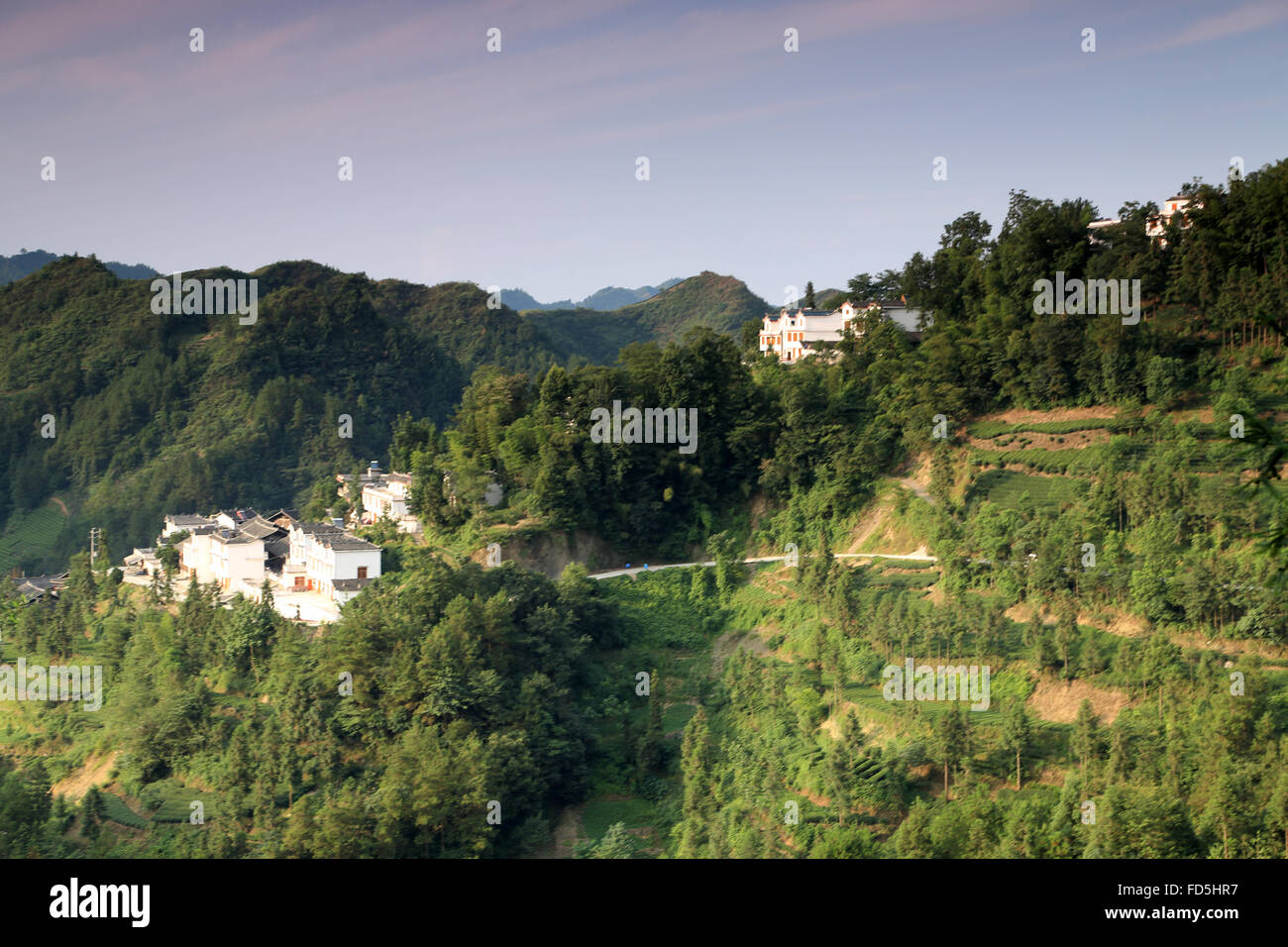 Cliff dwelling residents Enshi city Lichuan City Hubei Province China ...