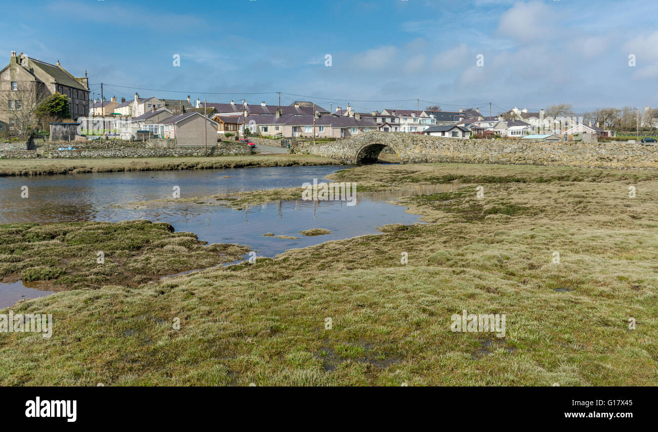 The Village and Estuary at Aberffraw, Anglesey Stock Photo - Alamy
