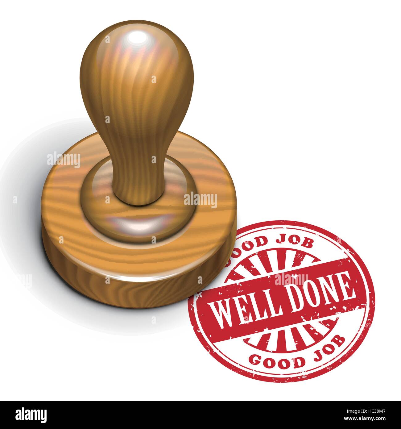 illustration of grunge rubber stamp with the text well done written ...