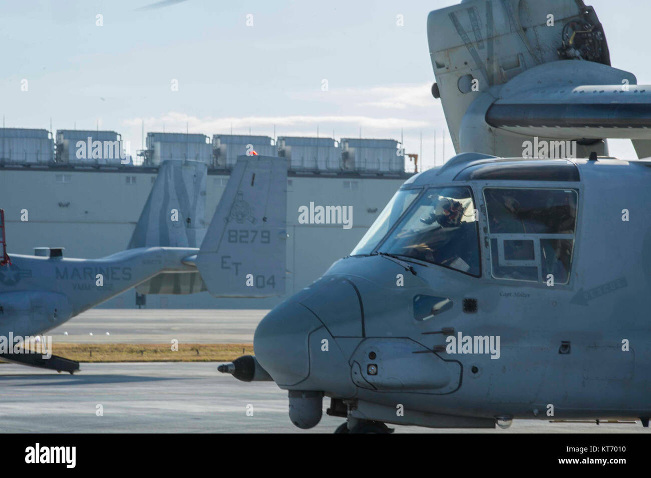 U.S. Marine Corps MV-22 Osprey pilots with Marine Medium Tiltrotor ...