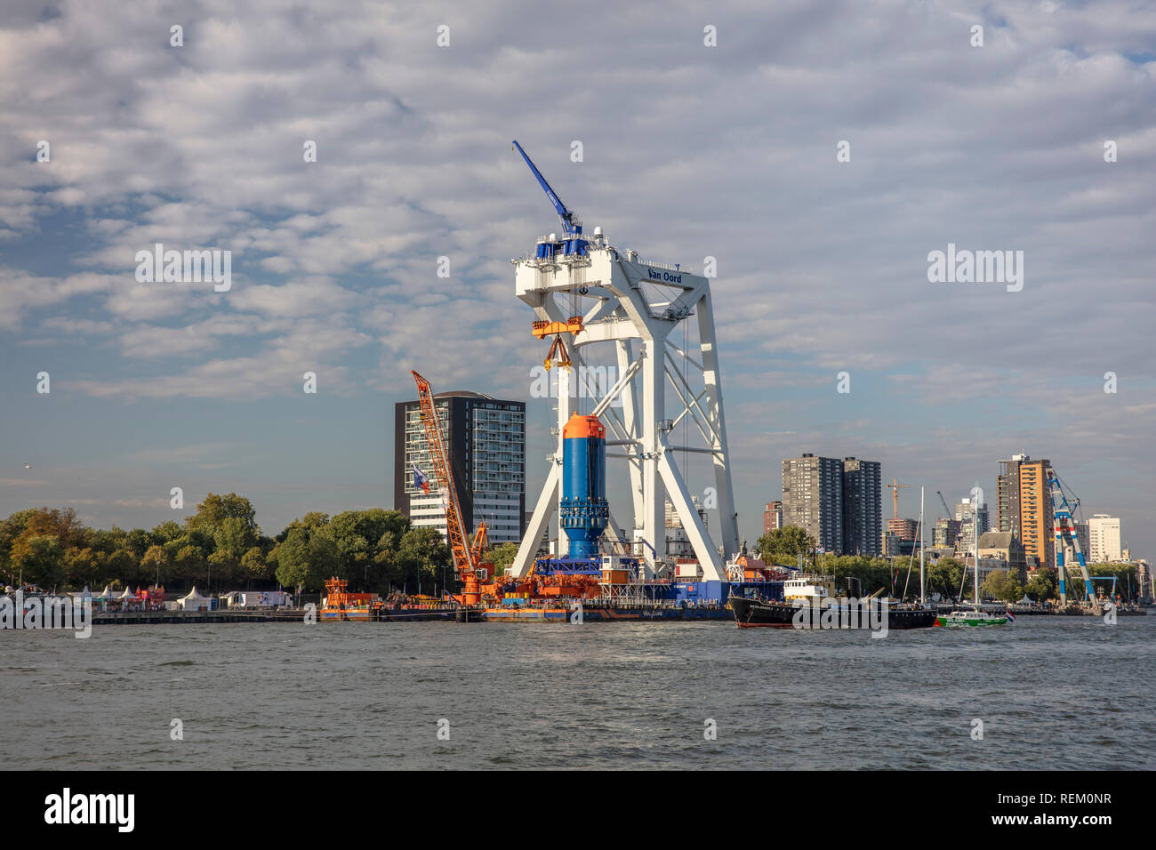 The Netherlands, Rotterdam, Port of Rotterdam, harbour. Van Oord ...