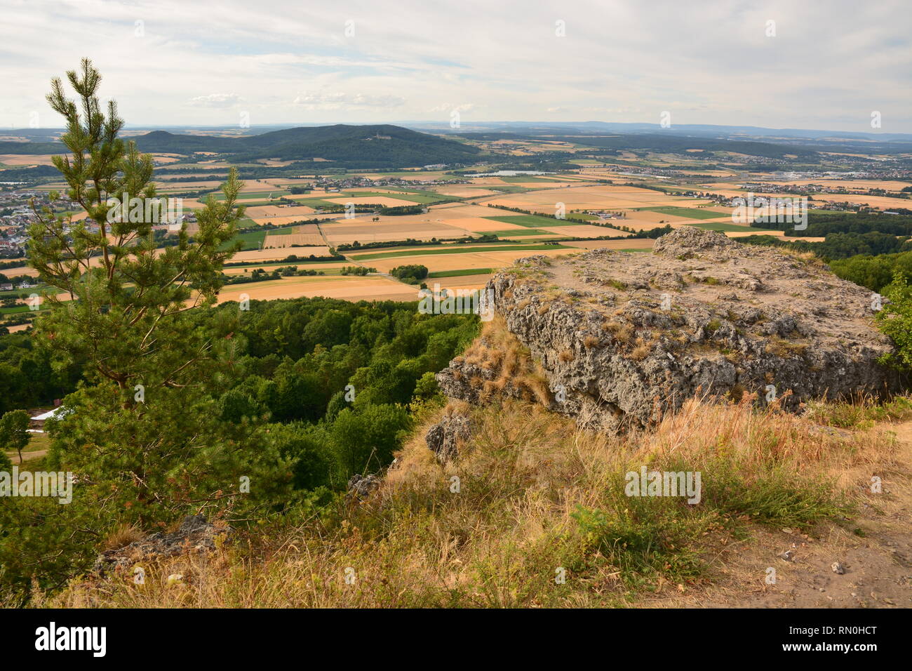 View on the table mountain STAFFELBERG near the town of Bad ...