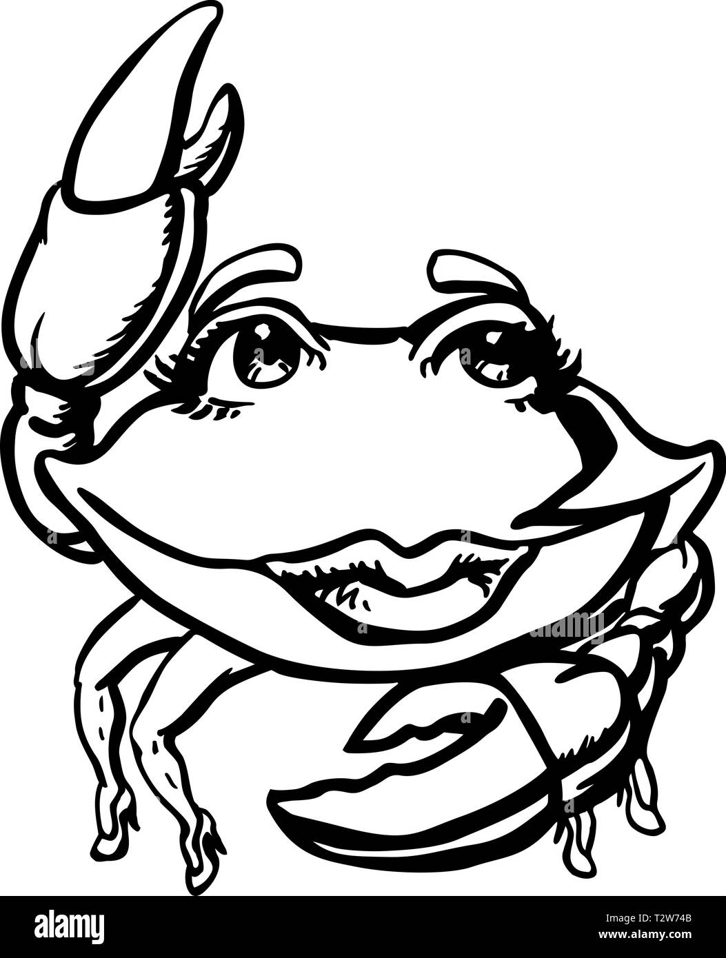 Lady Crab Cartoon Vector Illustration Stock Vector Image & Art - Alamy